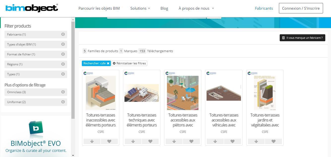 Des objets BIM génériques "étanchéité" sur la plateforme BIMObject