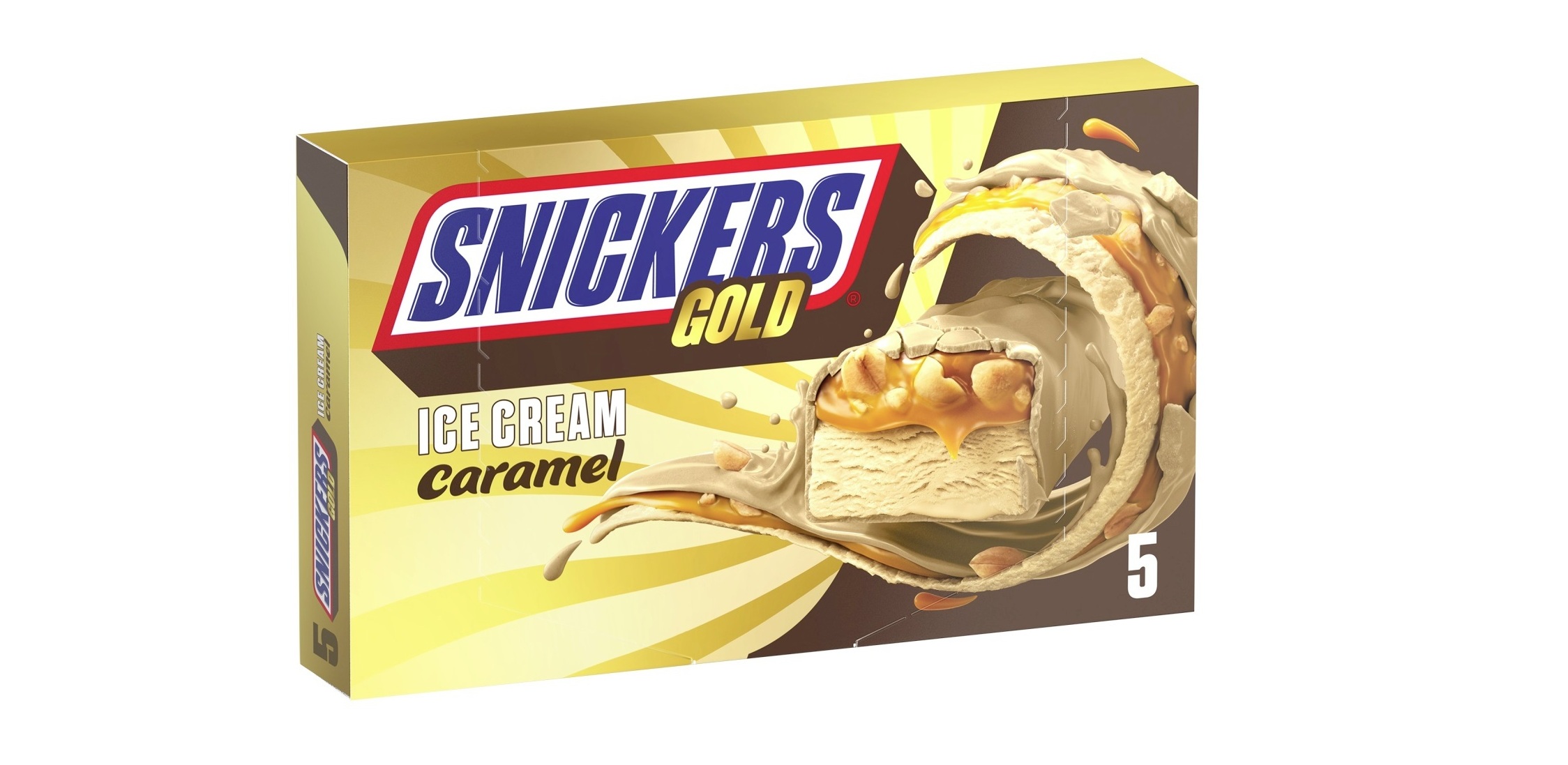 Barres glacées : Snickers se pare d’or
